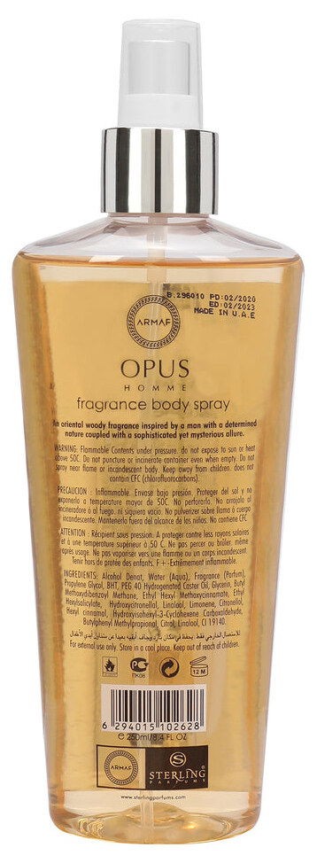 Opus Homme by Armaf (Body Spray) » Reviews & Perfume Facts