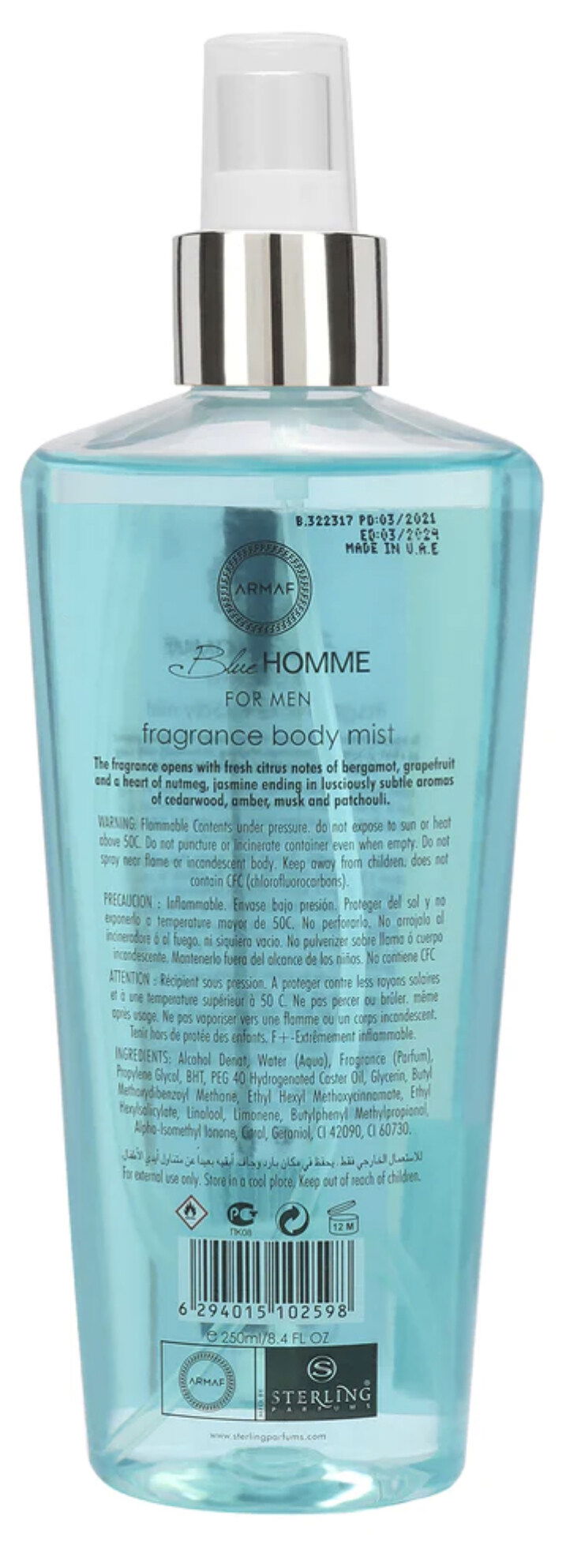 Blue Homme by Armaf (Body Mist) » Reviews & Perfume Facts